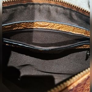 Stauer | Bags | Stauer Tan And Brown Crossbody Purse | Poshmark